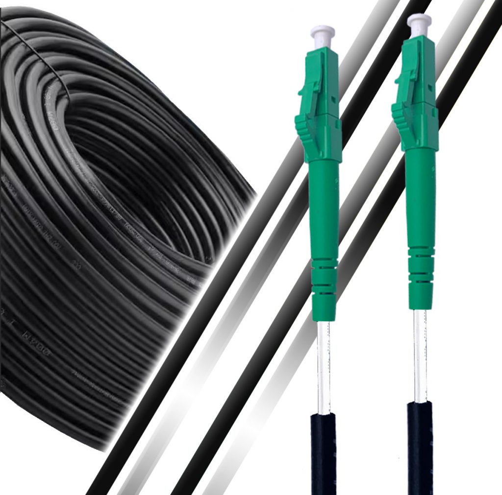 Elfcam® - Outdoor Fiber Optic Cable, LC/APC to LC/APC OS2 Simplex ...